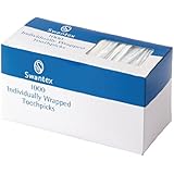 1000 x Quill toothpicks, individual wrapped, 55mm Cocktail Sticks ...