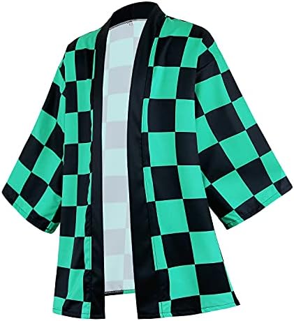Drofe Anime Robes Tanjiro Cosplay Costume Zenitsu Kimono 3X-Large, Blue ...