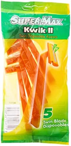 Super-Max AC117 Kwik II Twin Blade Disposable Razors 5-Pieces price in ...