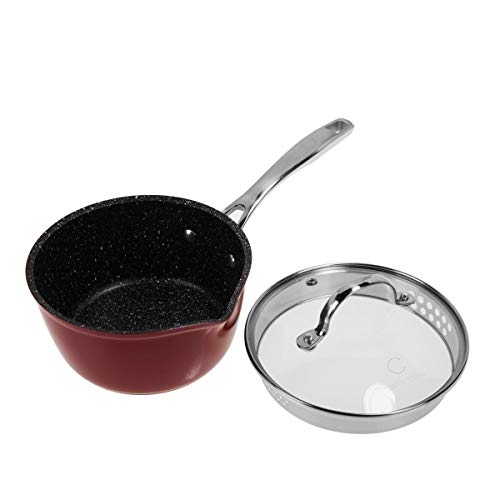 Curtis Stone Dura-Pan Nonstick 1.5-Quart Saucepan with Strainer Lid ...