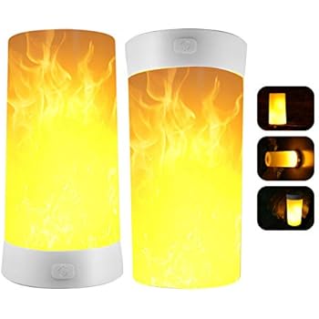 LED Flame Bulb, KKTICK Flame Effect Light Bulb Rechargeable Battery ...
