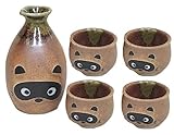 Tanuki / Raccoon Sake Set