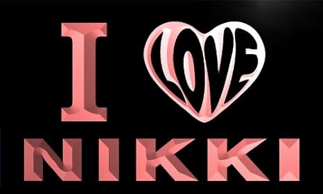 vg0549-r I LOVE YOU NIKKI Wedding Gift Night Light Room Decor Neon Sign ...