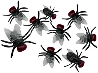 Plastic Flies Halloween Prank Bugs Fake Insect Fly Toys Trick Joke Toys ...