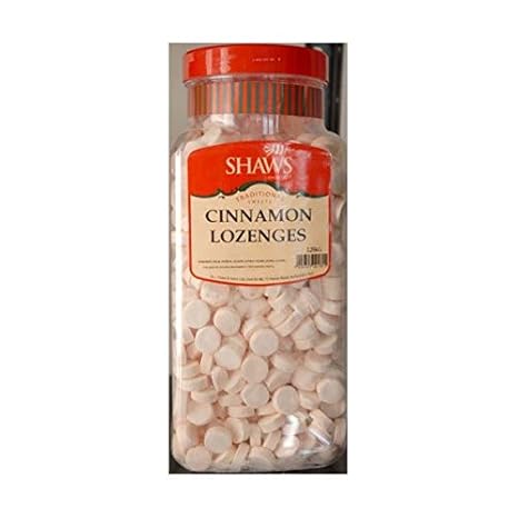 WJ Shaws CINNAMON SWEETS LOZENGES 2.25KG JAR Old Sweet Shop Style ...