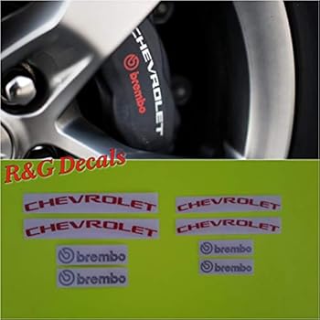 Amazon.com: R&G CHEVY CAMARO & BREMBO High Temp Brake Caliper Decals ...