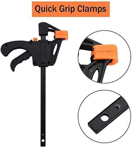 MUQU® Pack of 2X Quick Grip Clamps, Ratchet Bar Clamps – 6 Inch – One ...