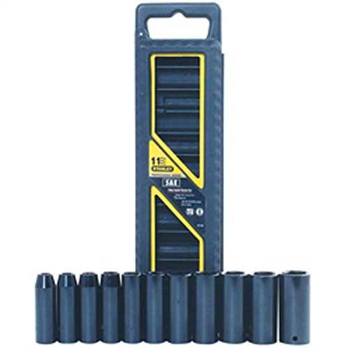 Stanley 97-125 11 Piece 1/2-Inch Drive SAE Deep Impact Socket Set ...