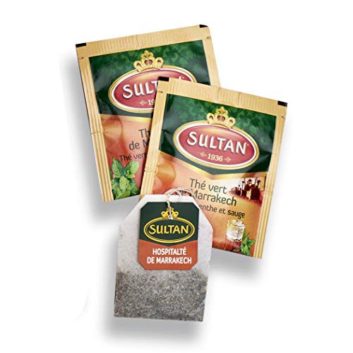 SULTAN TEA Moroccan Green Tea with Mint and Sage Herbal Green Teas ...
