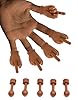 Daily Portable Dark Skin Tone Tiny Hands (Middle Finger Sign) - 5 Pack ...