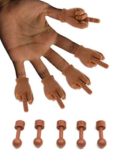 Daily Portable Dark Skin Tone Tiny Hands (Middle Finger Sign) - 5 Pack ...