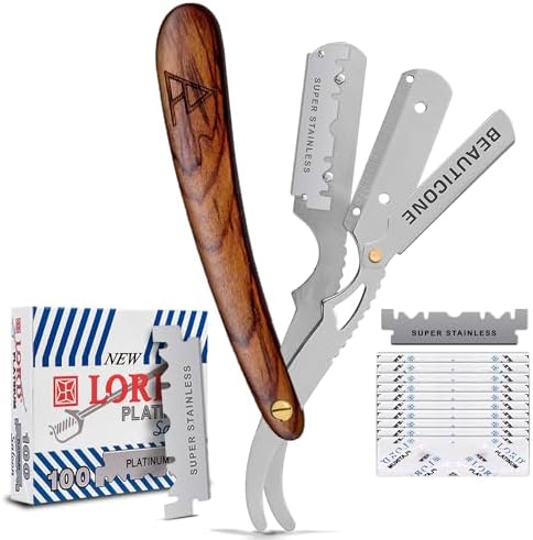 BEAUTICONE Straight Razors for Men, Straight Edge Razor, 100 Single ...