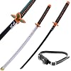 Bamboo Demon Slayer Sword 41inch Rengoku Sword Tanjiro Sword Zenitsu ...