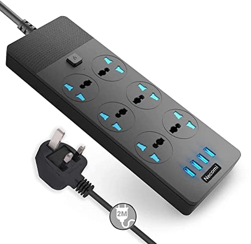 Universal Power Strips Extension Lead Outlets,Necomi All in one Wall ...