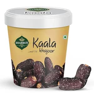 SHARBATI DATES Premium Fresh Kala Khajur Black Dates 500Gm With ...