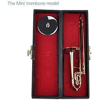 Amazon.com: Gold Trombone Case Stand Miniature Musical Instrument: Home & Kitchen
