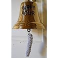 Large Solid Brass HAPPY HOUR Bartenders Bell + Free Shipping
