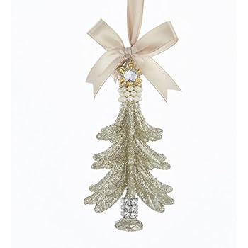 Amazon.com: Kurt Adler VINTAGE GLAMOUR PLATINUM GLASS GLITTER CHRISTMAS ...