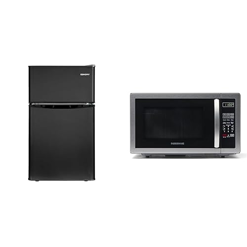 EUHOMY Mini Fridge with Freezer, 3.2 Cu.Ft Compact Refrigerator with ...