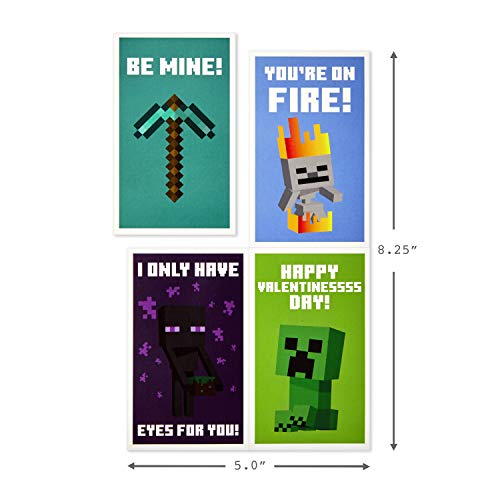 Hallmark Minecraft Valentines Day Cards for Kids (32 Valentine Cards ...