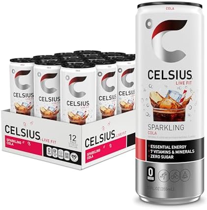 CELSIUS Sparkling Cola, Functional Essential Energy Drink 12 Fl Oz ...