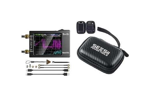 SEESII NanoVNA-H 3.6 Vector Network Analyzer 10kHz–1.5GHz with EVA Case ...
