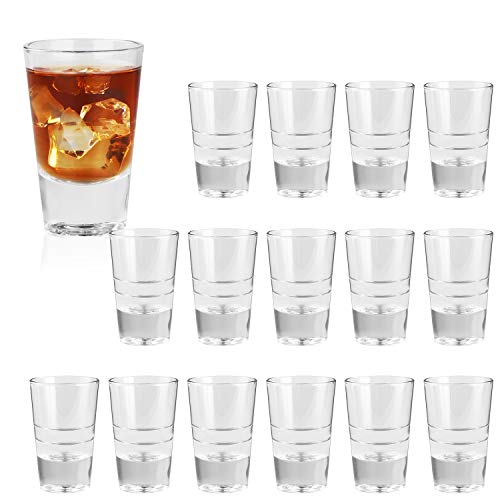 3 Ounce Heavy Base Shot Glass Set,QAPPDA Whisky Shot Glasses 3 oz,Mini ...