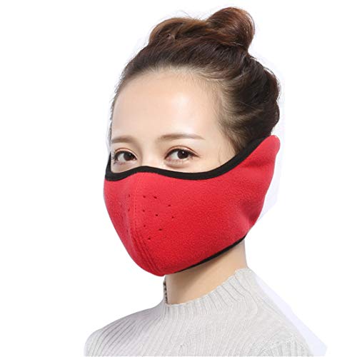 ECYC Reversible Breathable Fleece Ear Nose Warmer Half Face Mask ...