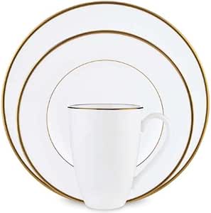 Amazon.com | Lenox Continental Dining Gold 12-Piece Dinnerware Set ...