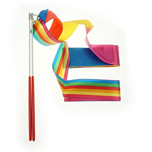 Bilipala Rhythmic Gymnastics Ribbon for Kids, Baton Twirling, Dancing ...