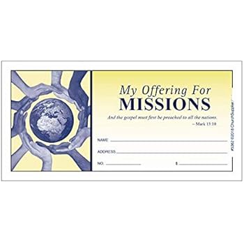 Amazon.com : Missions Offering Envelope for Churches (Pkg of 200 ...