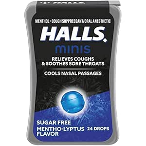 Amazon.com : HALLS Minis Mentho-Lyptus Flavor Sugar Free Cough Drops, 24 Drops : Everything Else