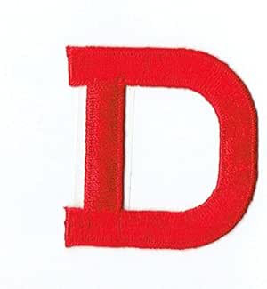 Amazon.com: Alphabet Letter - D - Color Red - 2" Block Style - Iron On ...