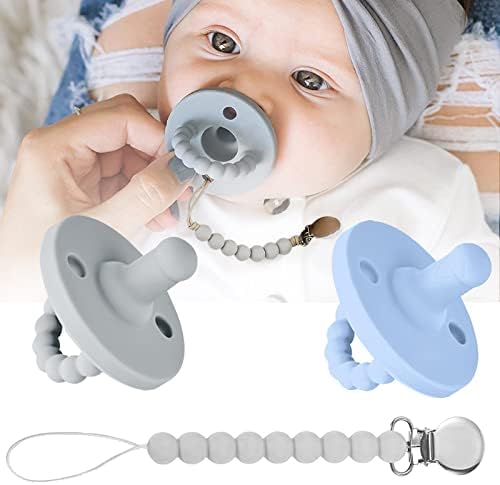 Natural silicone Pacifier Set of 2（Includes a pacifier chain）, لهاية ...