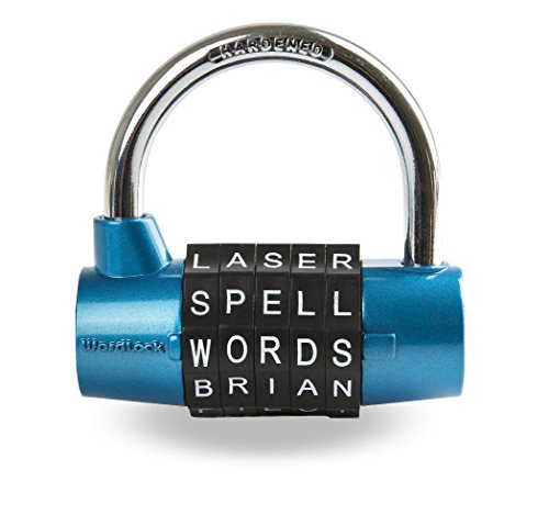 Wordlock Combination Padlock – 5 Dial, Blue | Pricepulse