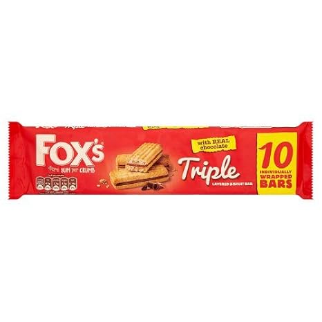Fox's Triple Layered 10 Chocolate Bars, 150 g: Amazon.co.uk: Grocery