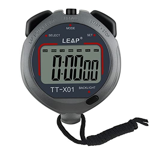 LEAP Digital Stopwatch Timer, Large Display Stop Watch with 30M ...