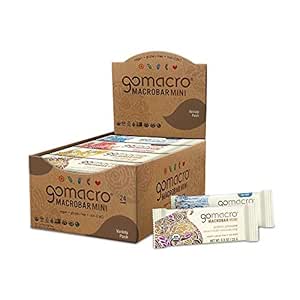 Amazon.com : GoMacro MacroBar Mini Organic Vegan Protein Bars, Variety ...