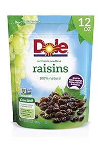 Dole, Raisins, California Seedless, 12oz (075700032088): Amazon.com ...