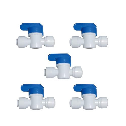 Malida 1/4 inch O.D. Tube Water Line Quick Connector Ball Valve, Tube ...