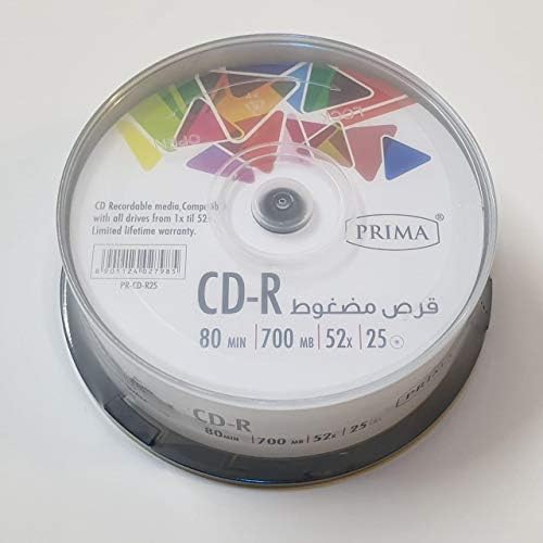 PRIMA CD-R 80MIN / 700MB / 52X / PACK OF 25 (PR-CD-R25) price in Saudi ...