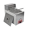 Commercial Light weight Stainless Steel Countertop LPG Gas Fryer with ...