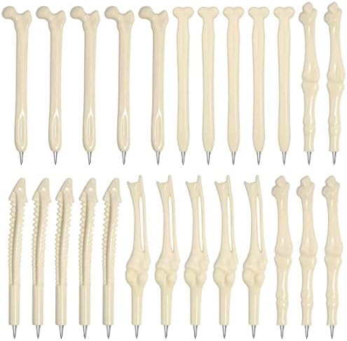 Bone Pens, Leery 25 PCS Bone Shaped Ballpoint Pens with Black Ink ...