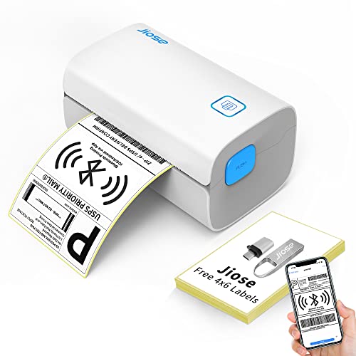 Jiose Bluetooth Thermal Shipping Label Printer - Desktop Shipping Label ...