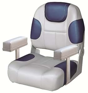 Amazon.com : Wise Boat Seat with Arm Rests (Grey/Navy) : Sports & Outdoors