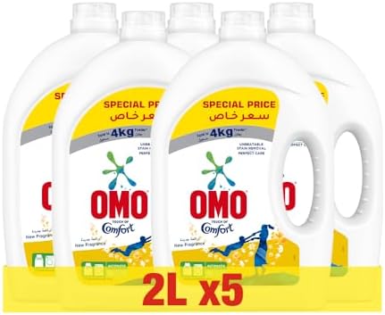 Omo Automatic Liquid Laundry Detergent, with a Touch of Comfort, 10L (2 ...