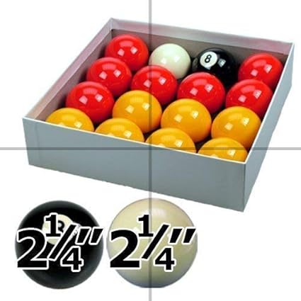 ClubKing Ltd Red and Yellow 2 1/4" Pool Ball Set: Amazon.co.uk: Sports ...