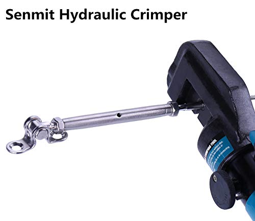 Senmit 12 Pack 316 Stainless Steel Cable Railing Hardware Kit fit 1/8 ...