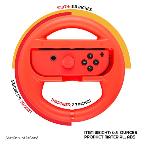 EVORETRO Switch Racing Wheel Controller Grip Compatible for Nintendo ...