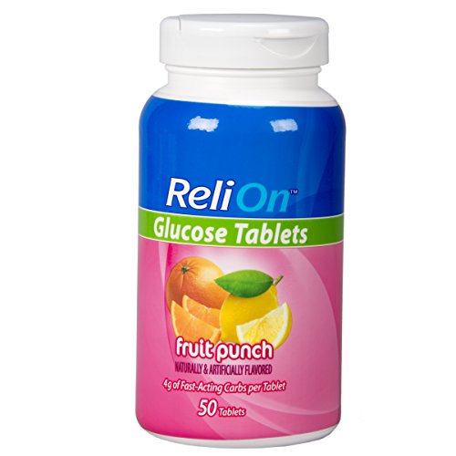 Relion Glucose Tablets Fruit Punch Flavor 50 Counts